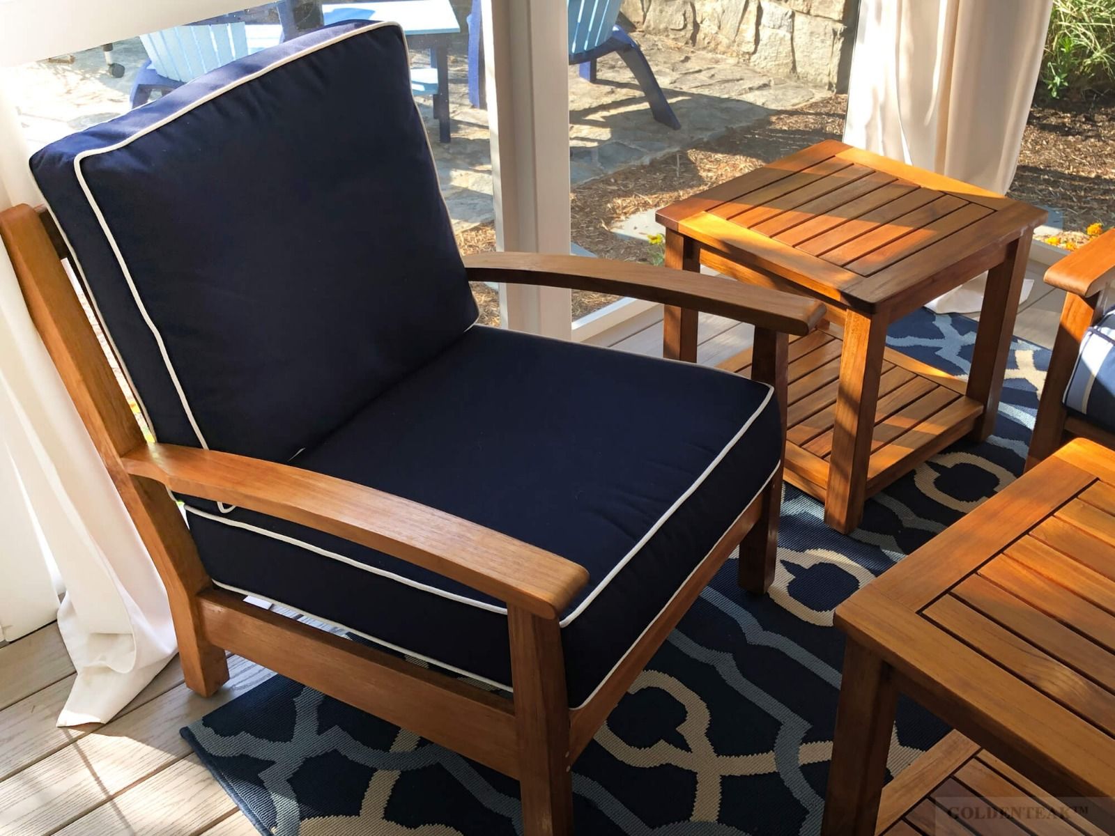 Deep Seating Club Chair with Teak Frame – Goldenteak