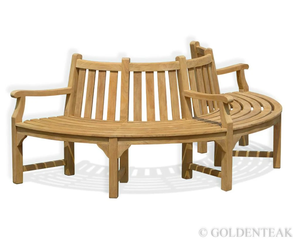 Half Round Tree Bench in Premium Teak